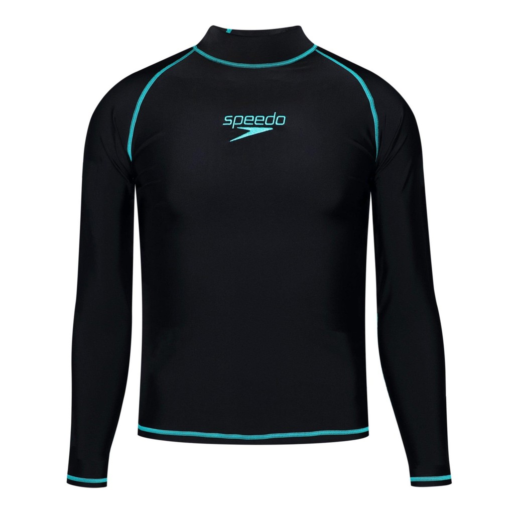Speedo Mens Eco Endurance Tech Long Sleeve Mens Rash Top (Black ...