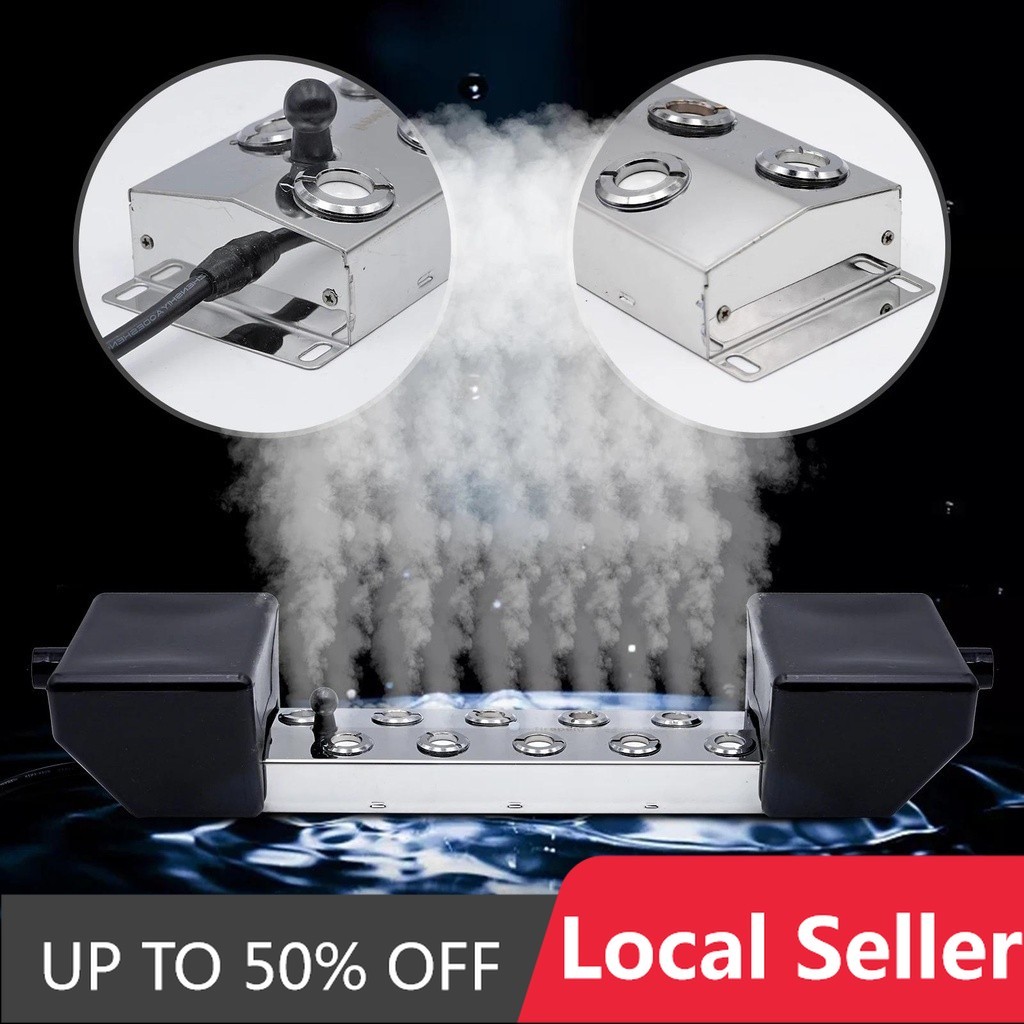 DC45V 10 Head Stainless Steel Ultrasonic Humidifier Mist Maker Fogger ...