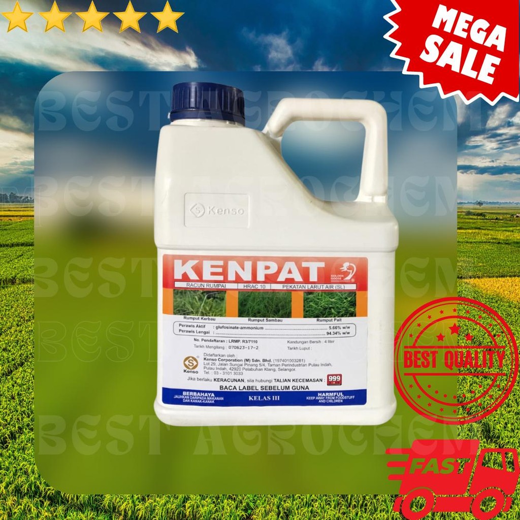 Kenso Kenpat 5.66% 4L Glufosinate Ammonium 5.66% Racun Rumput Rumpai ...
