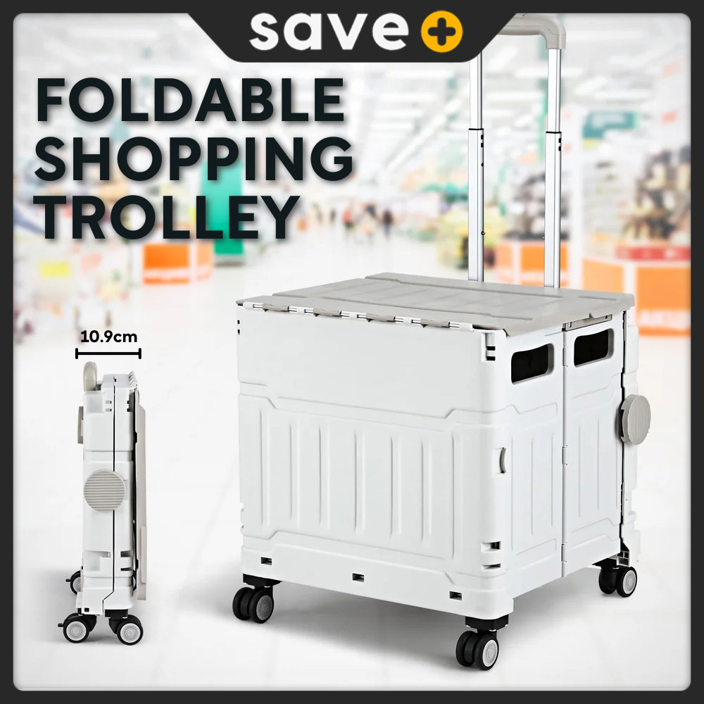 SAVE Foldable Shopping Cart Trolley Portable Grocery Cart Easy Carry ...