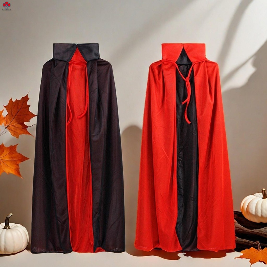 Halloween Vampire Costume Cosplay Cloak Long Hooded Wizard Witch Cloak ...