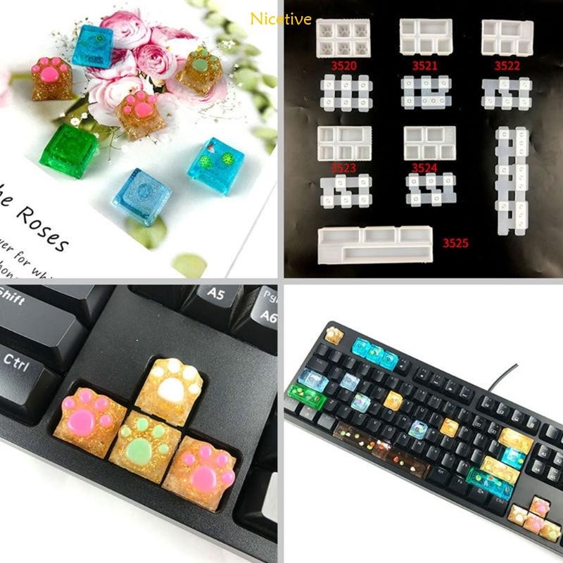 NICE DIY Set Manual Mechanical Gaming Keyboard for Key Caps Resin ...