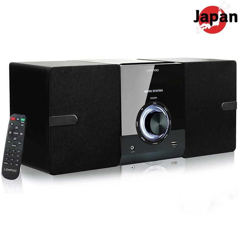 LONPOO CD Player Stereo System with FM Radio, Bluetooth Speaker, USB ...