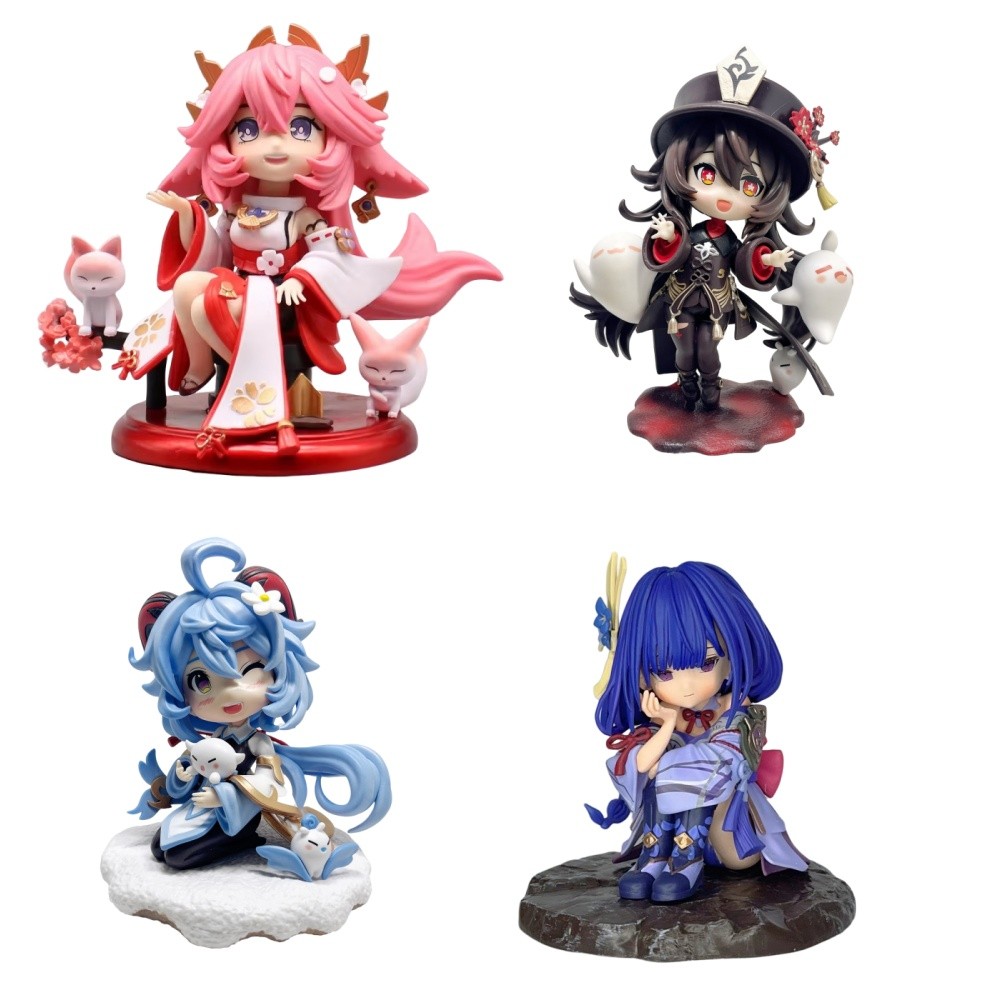 Genshin Impact Mini Hu Tao Ganyu Yae Miko and Beelzebul Raiden Shogun ...