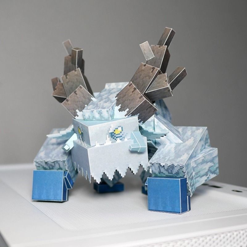 Minecraft Frozen Ruby Beast Steel Knight Tuss Steve DIY Handmade Paper ...