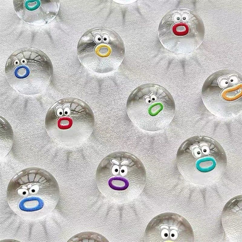 5pcs，20pcs，50pcsTransparent Emoji Squishy Toy, Cartoon Soft Stress ...