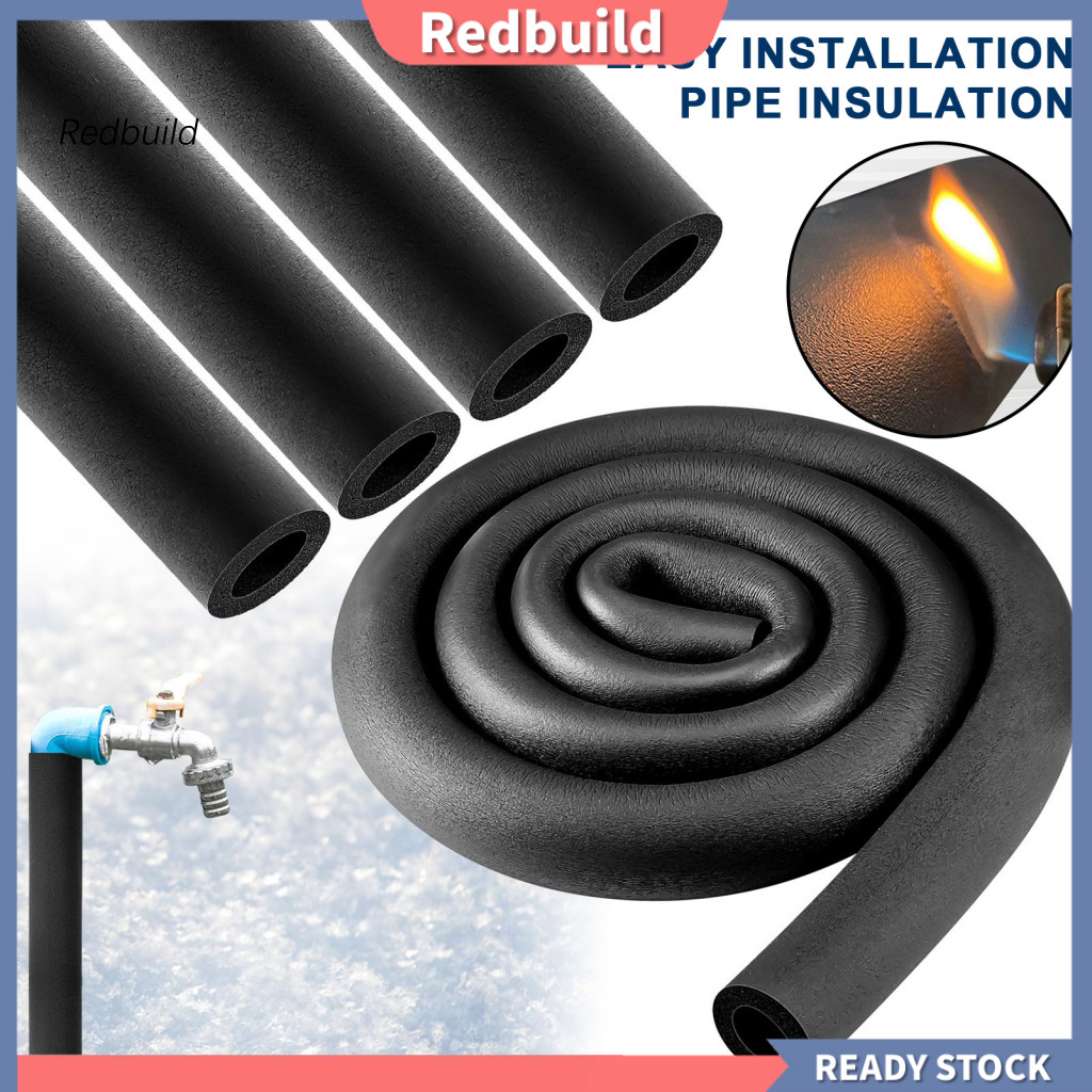 redbuild| Black Color Pipe Insulation Foam 6ft Long Pipe Insulation ...