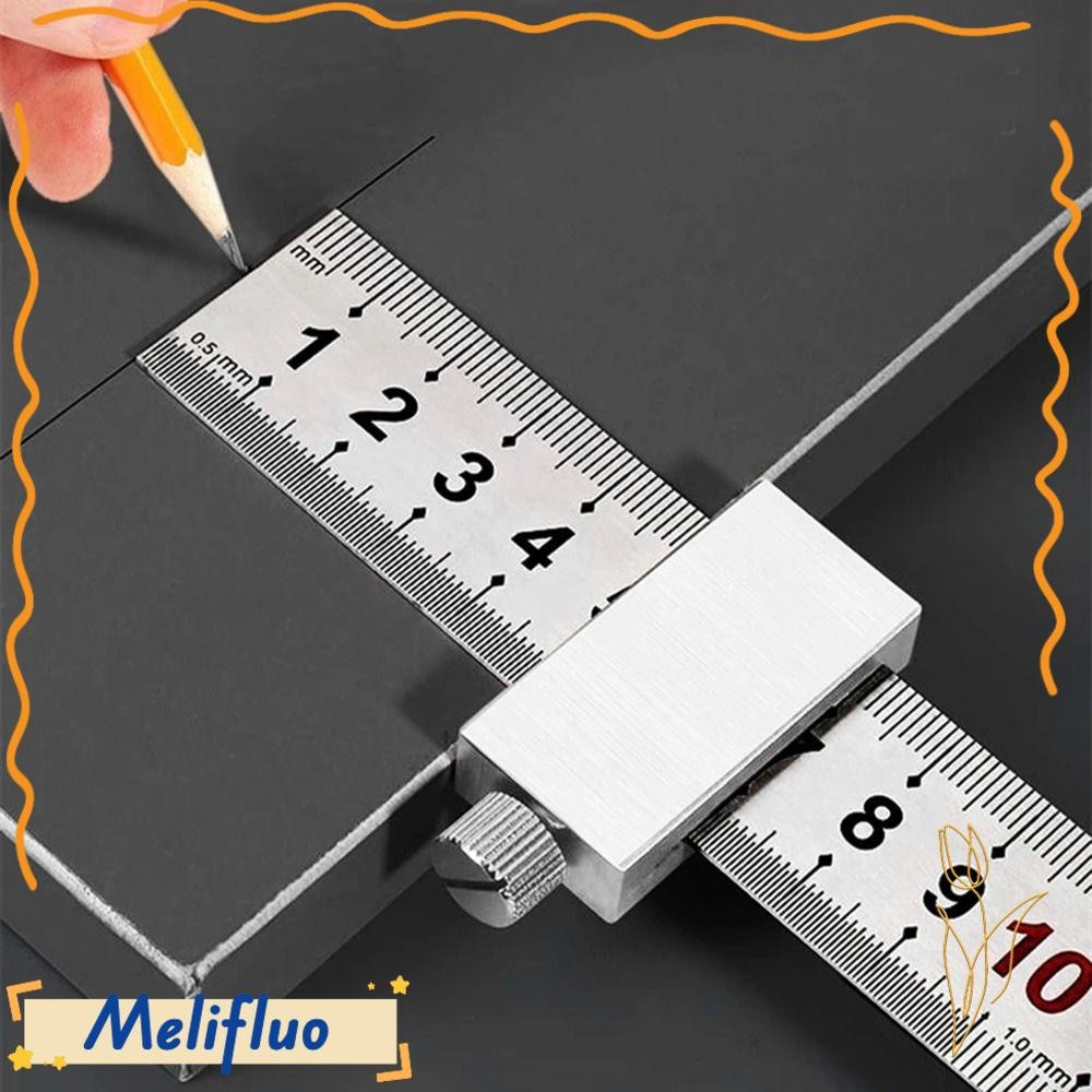 MELIFLUO Ruler Positioning Block Carpentry Carbon Steel Professional ...