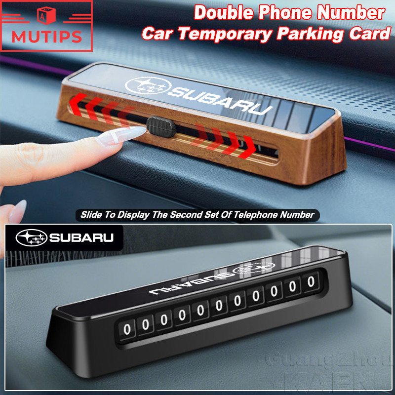 Subaru Car Phone Number Card Plate Car Sticker Double Number Temporary ...