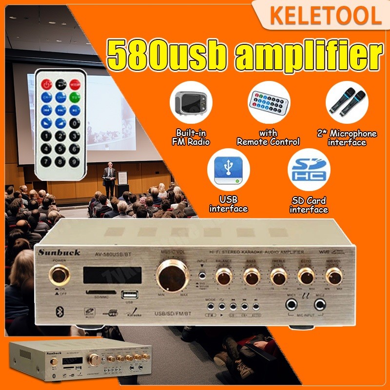 SUNBUCK amplifier bluetooth 2000W 5CH 220V 5.0 mixer amplifier power ...