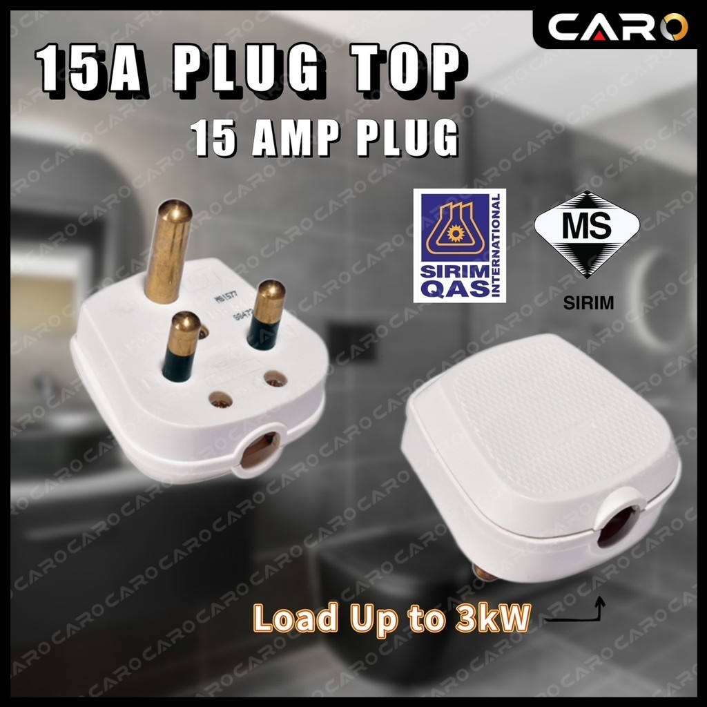PEAK 15A PLUG TOP SOCKET HEAVY DUTY 15AMPS PLUG TOP 3PIN SOCKET ...