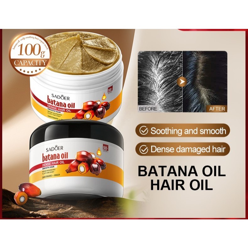 SADOER Batana Hair Oil Cream 100g Dense Hair Oil Scalp Soothing Hair ...