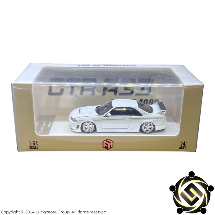 Focal Horizon 1:64 Nissan Skyline GT-R R33 Nismo 400R Open Hood White ...