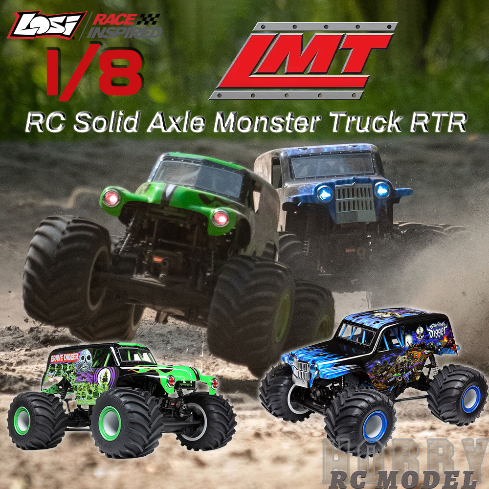 LOSI LMT Grave Digger Son-uva Digger 4X4 Solid Axle Monster Truck RTR 1 ...