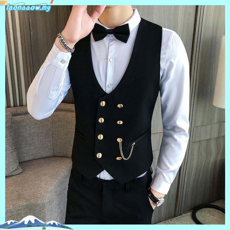 TupengMale Business vest Office vest for Men Formal Vest for Graduation ...