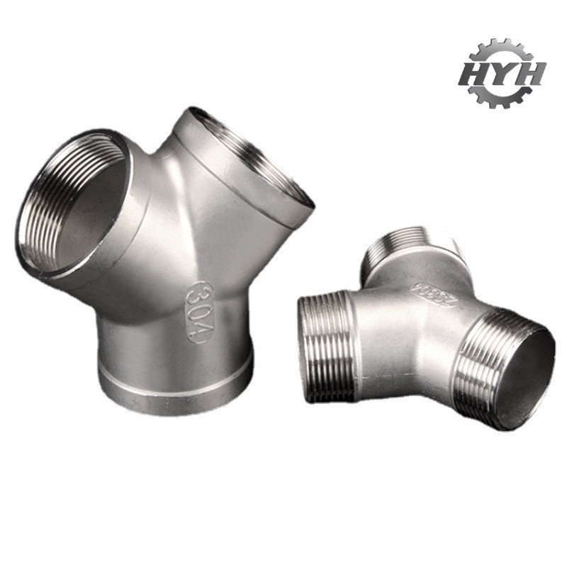 [HYH] 304 Stainless Steel Y-Type Tee Inner Outer Wire Joint Water Heater Water Inlet Pipe Gas ...