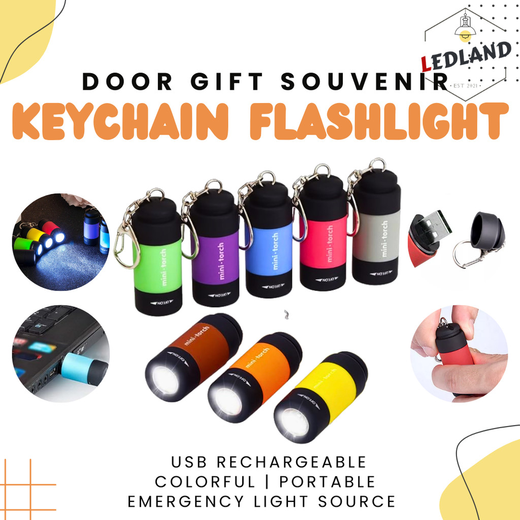 LEDLAND mini portable flashlight USB charging LED outdoor small ...