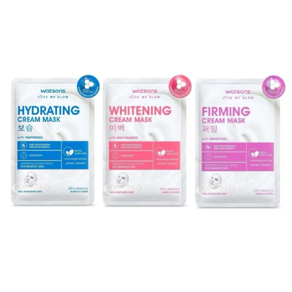 WATSONS Hydrating Cream Mask With Panthenol Whitening Cream Mask With ...