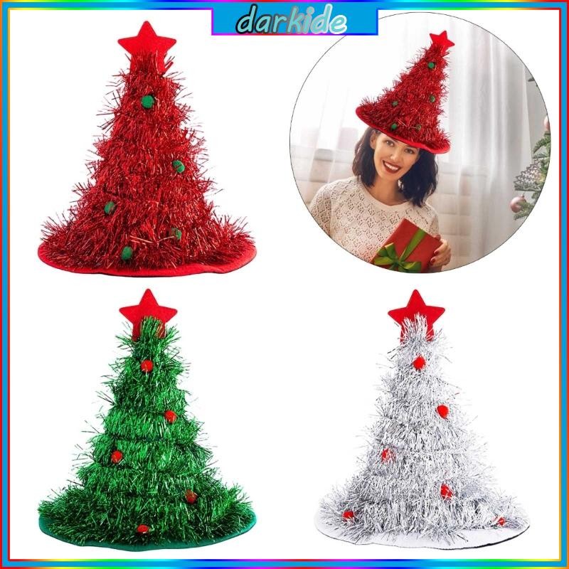 Dark Sequined Christmas Tree Hat Stage Props Hat Santa Caps Cosplay ...