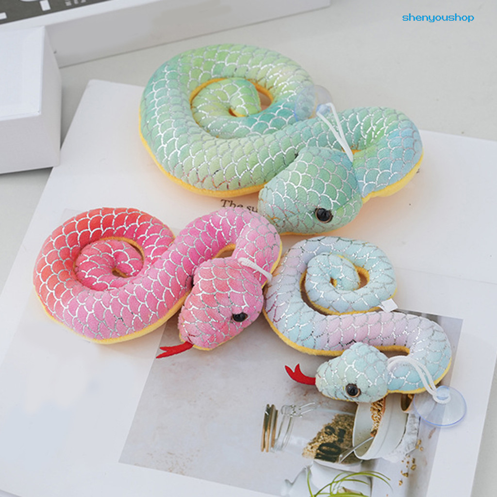 Snake Plush Toy Tie Dyeing Hanging Pendant Stuffed Animals Snakes Doll ...