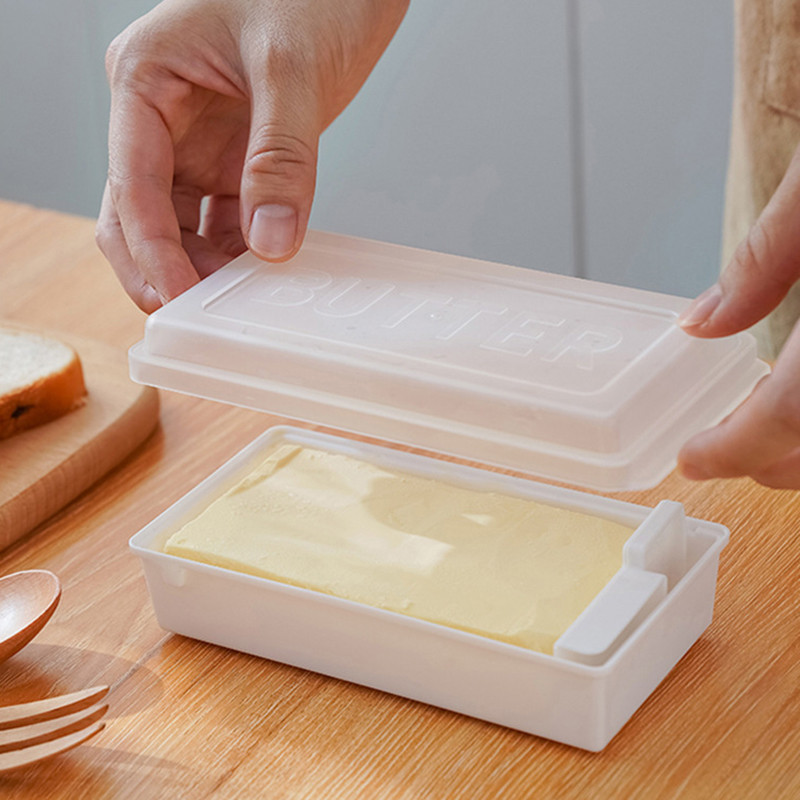250g Butter Dish With Cover Butter Fresh-keeping Box With Cutter Slicer ...