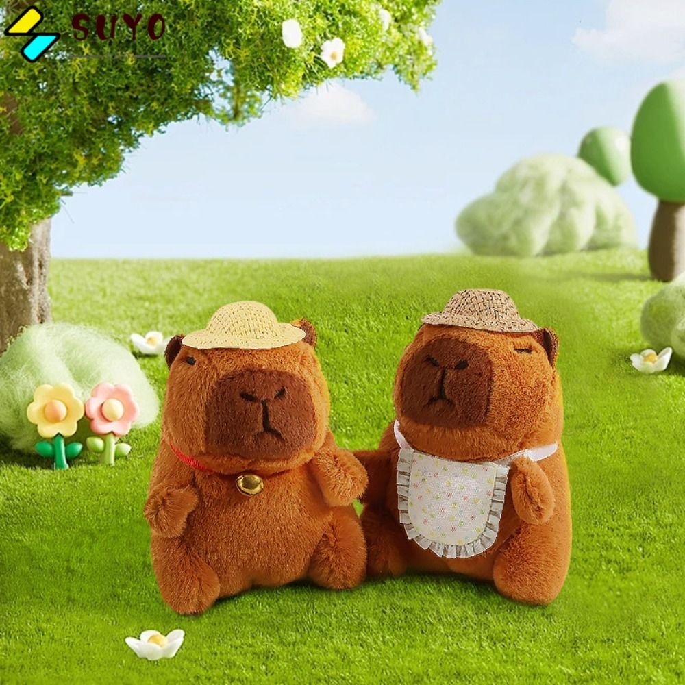 SUYO Capybara Keychain, Simulation Plush Capybara Pendant, Creative ...