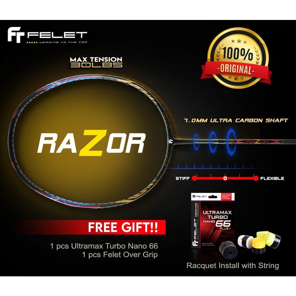 Felet Fleet Razor Racket Badminton Racket Raket Badminton Original ...