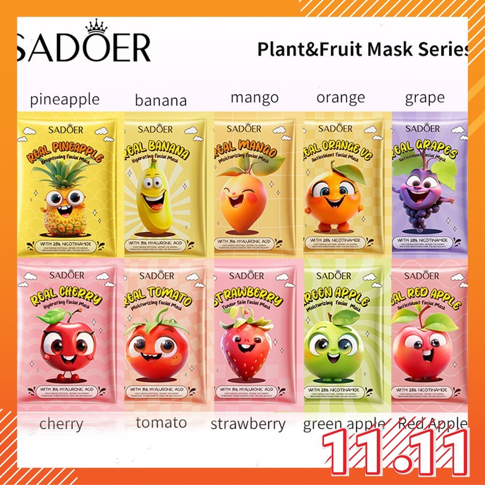 SADOER Cartoon Organic Fruit Series Firming Moisturizing Antioxidant ...