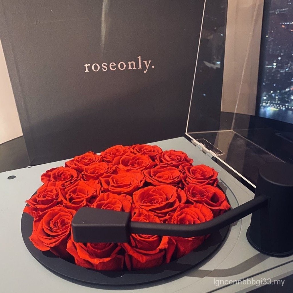 R ROSEONLY Preserved Flower Gramophone Gift Box Set Version Rose ...