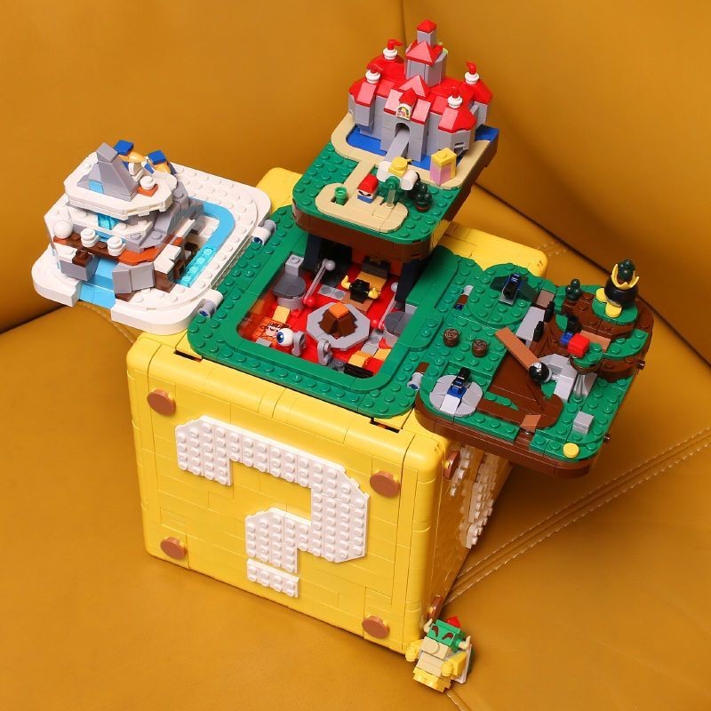 Compatible with Lego Mario Question Mark Box Box Model Super Mario ...