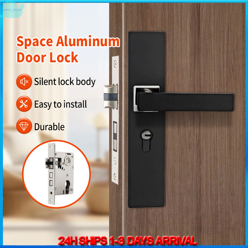 Smart Door Lock With Key Door Knob Main Door Double Lock Set Bedroom ...