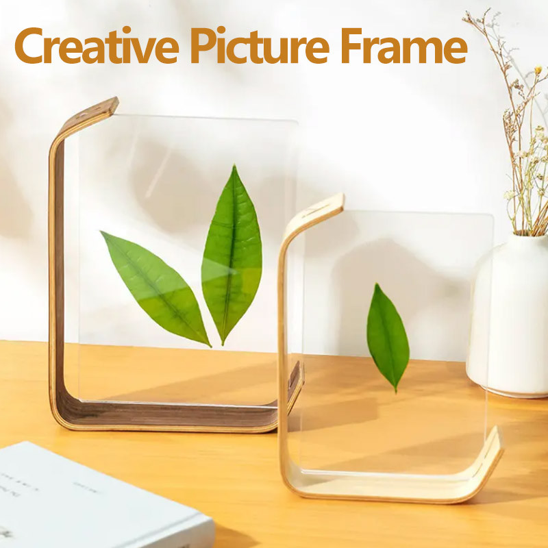 Acrylic Wooden Picture Frame INS Magnetic Herbarium Display Frame ...
