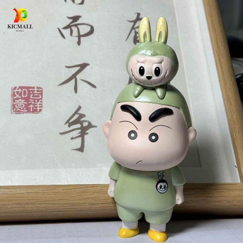 KICMALL Labubu Crayon Shin-Chan Figure, PVC Doll Statue Crayon Shin ...