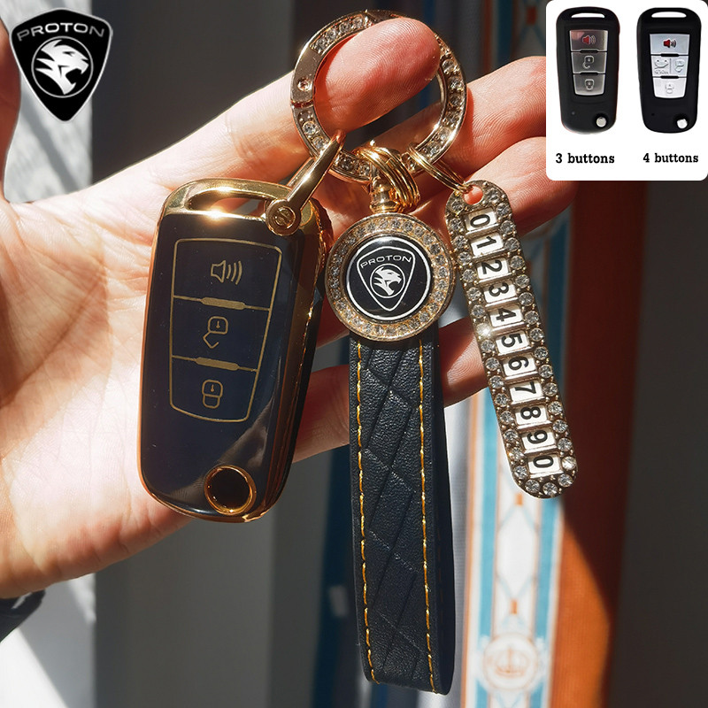 Proton 3/4 Buttons Folding Car Remote Key Case Suitable For Proton Saga ...