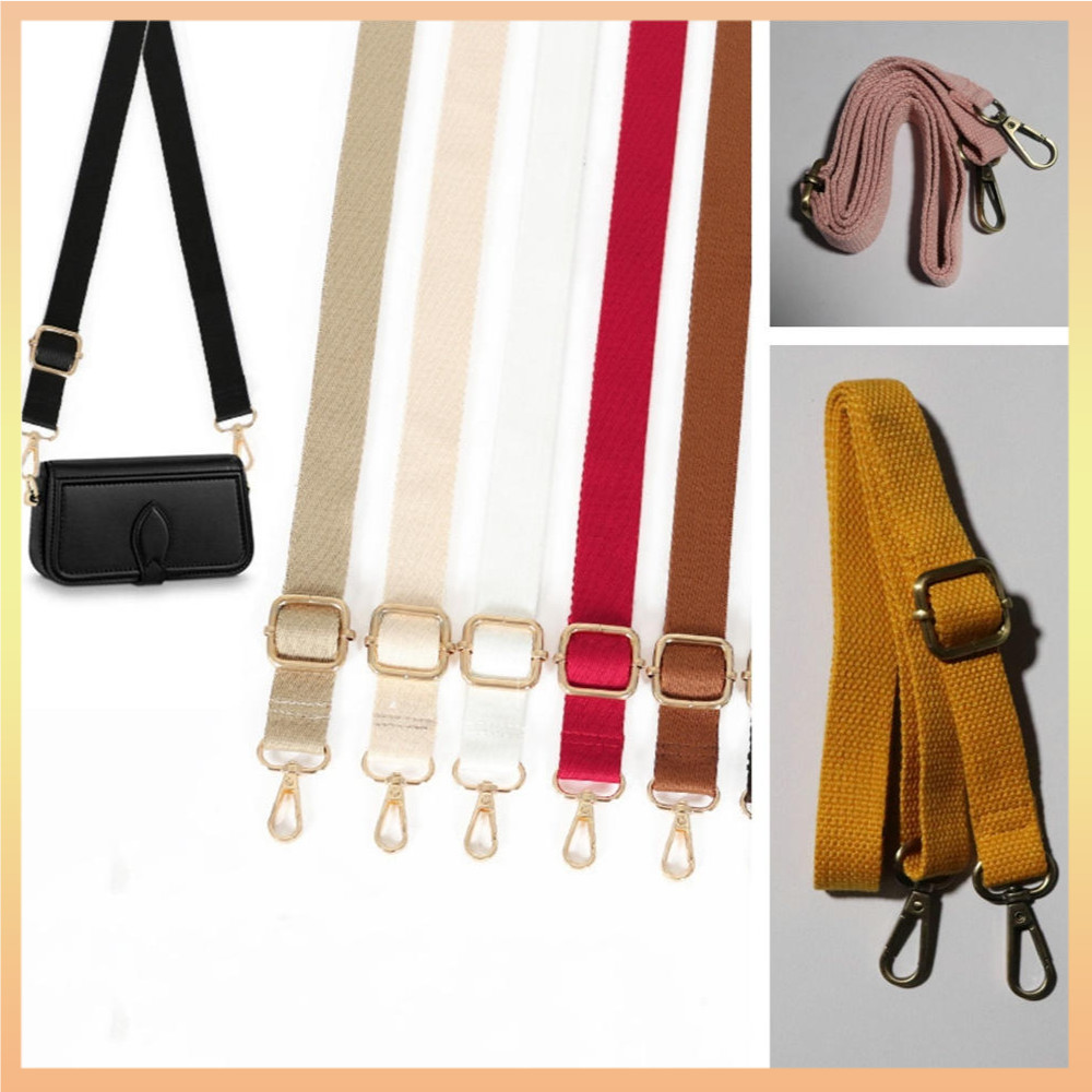 55-120cm Length Adjustable Canvas Bag Strap Replacement Candy Color Bag ...