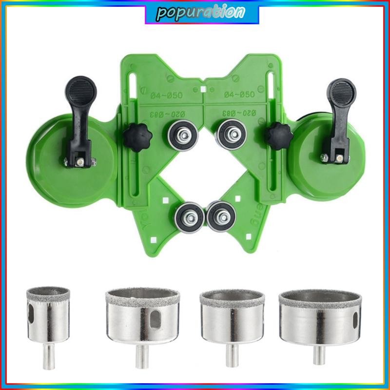 POP Adjustable Portable Tile Hole Cutter Guide Jig Fixture with Suction ...