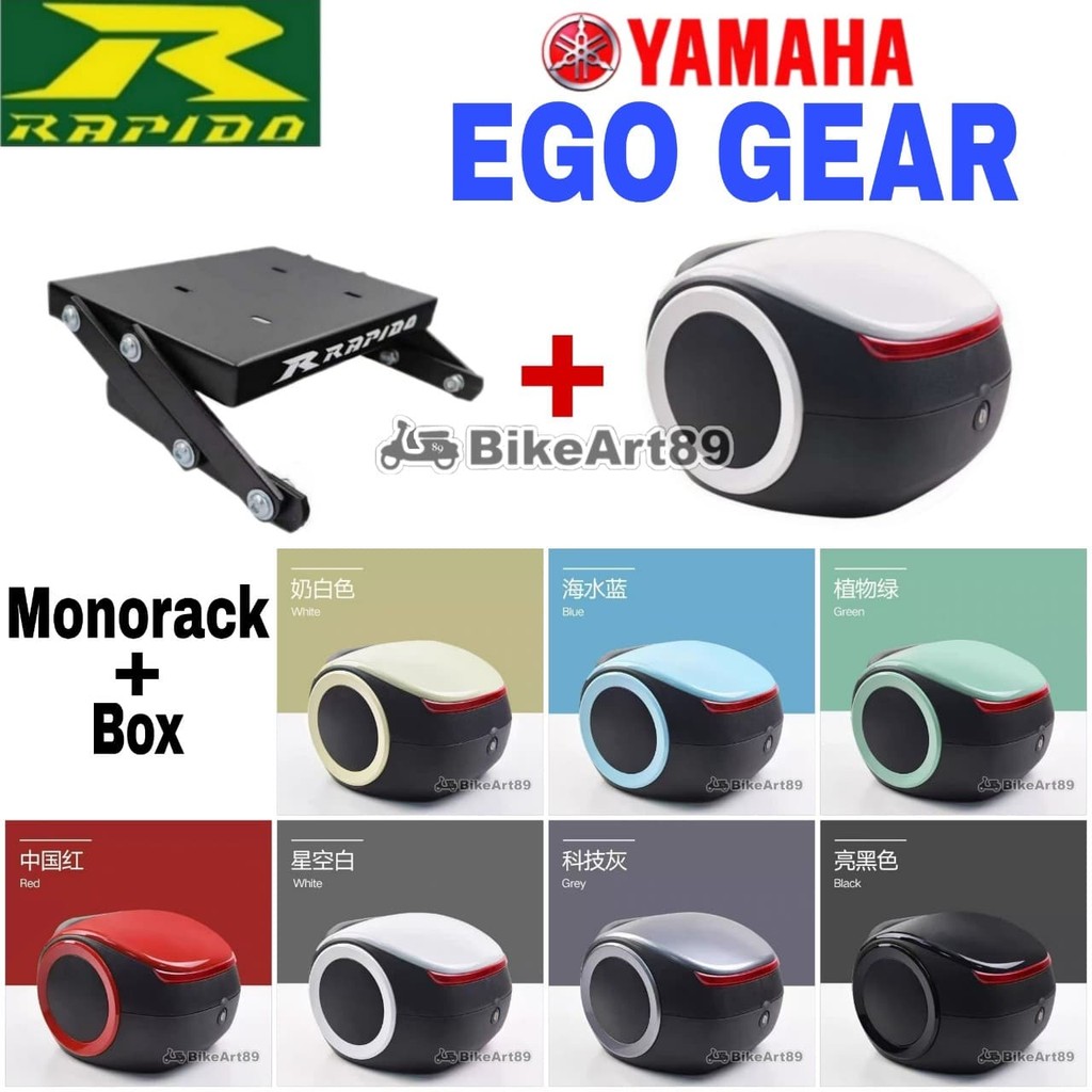 Rapido Monorack Yamaha EGO Gear Combo Set with Top Box Alien ABS Tail ...