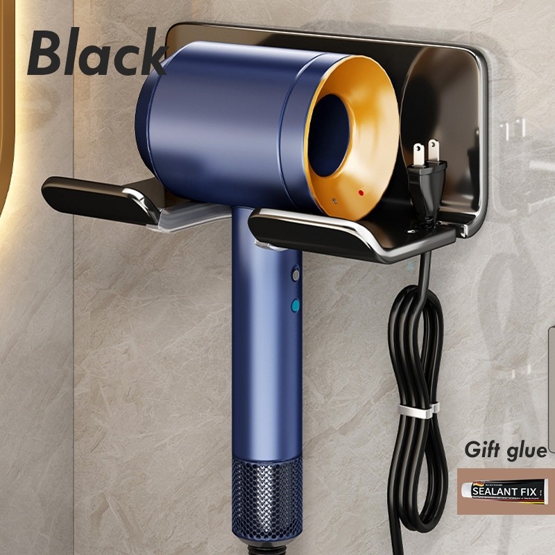 hair dryer holder Bathroom storage rack, hair dryer storage rack, wall ...