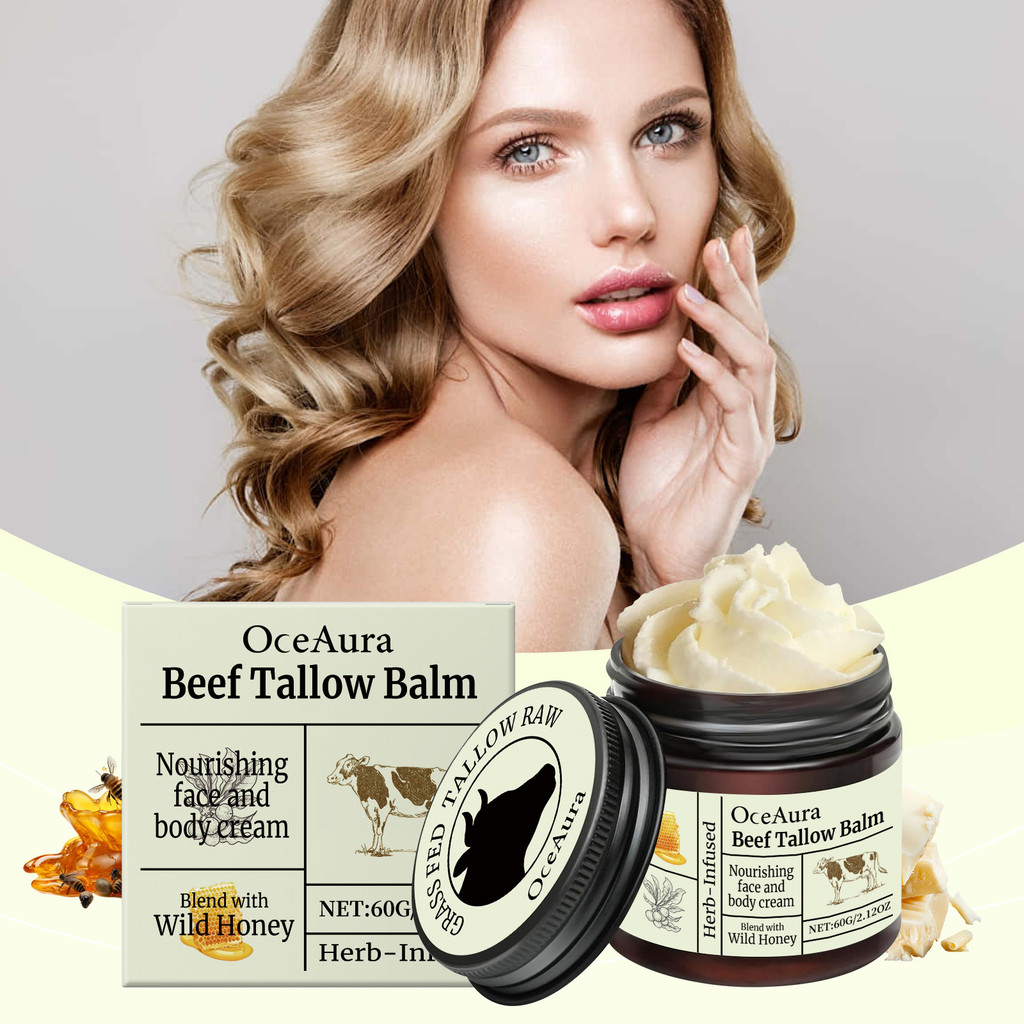 Beef Tallow Honey Nourishing Balm 60g – Deep Hydration for Dry ...