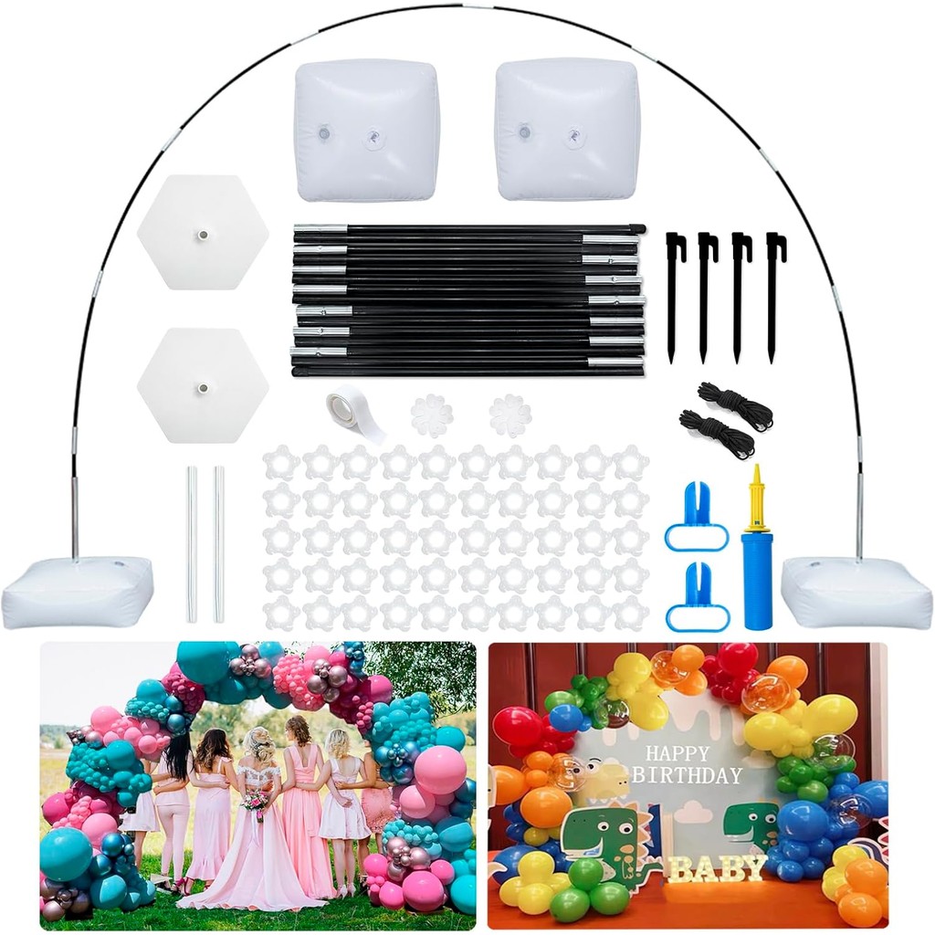 15Knots Balloon Arch Stand with Base Adjustable Balloon Stand Set ...