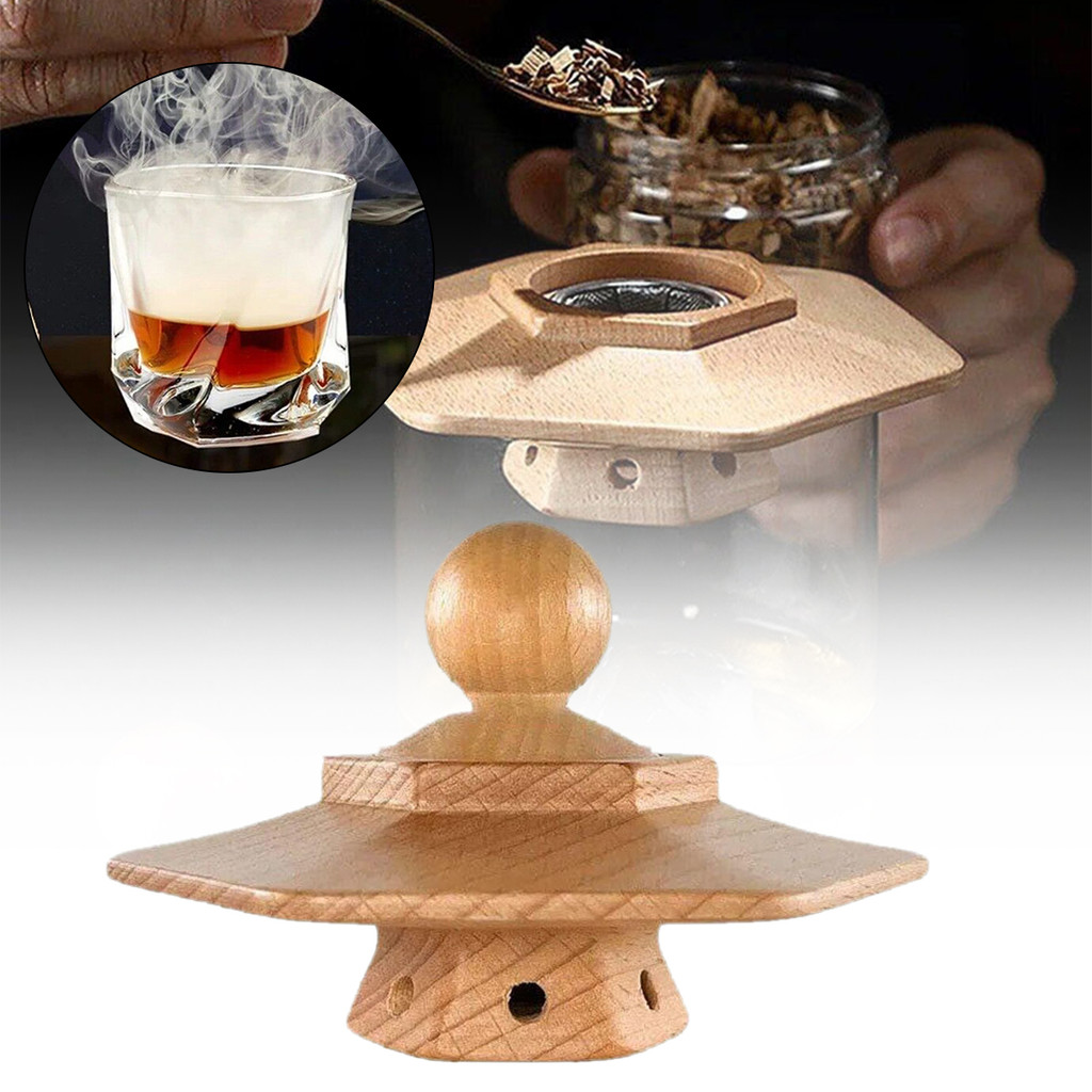 1 Set Whiskey Smoker Kit with Wood Chips-6 Flavors Old Fashioned Drink ...