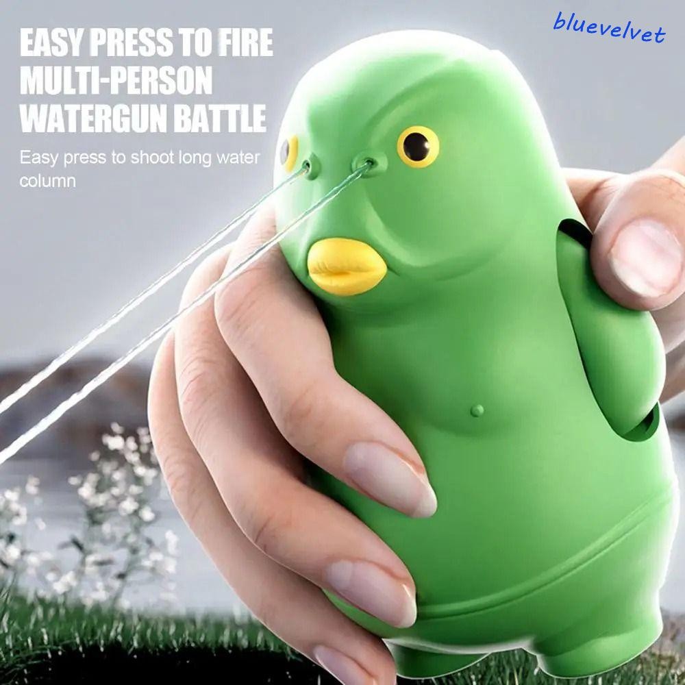 BLUEVELVET Green Head Fish Bath Toys, Press Type Small Press Water ...