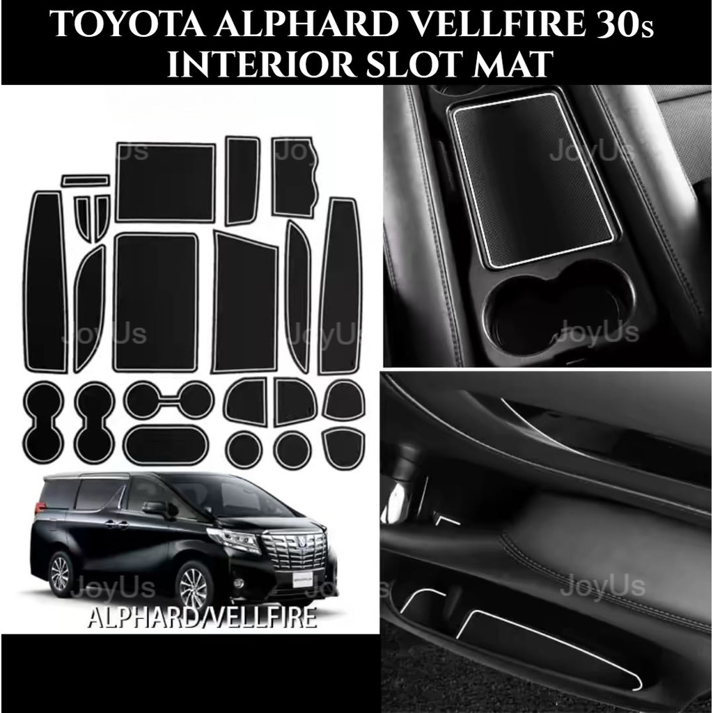 Toyota Alphard Vellfire 30 series (2018-2023) Interior Slot Mat Rubber ...