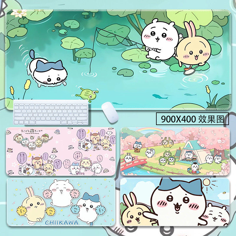 Chiikawa Usagi Mouse Pad Large Cute Cartoon Computer Keyboard Pads ...