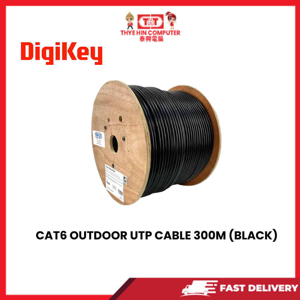 CAT6 OUTDOOR UTP CABLE 300M (BLACK) | Shopee Malaysia