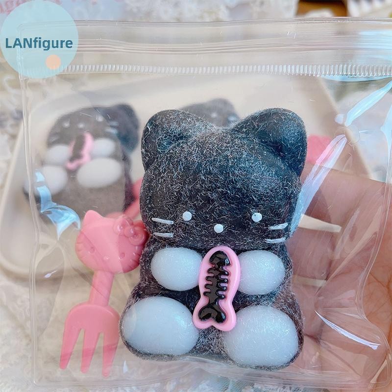 LANfigure Cute Cartoon Black Cat Squeezy Toys Soft Mochi Squeeze Toy ...
