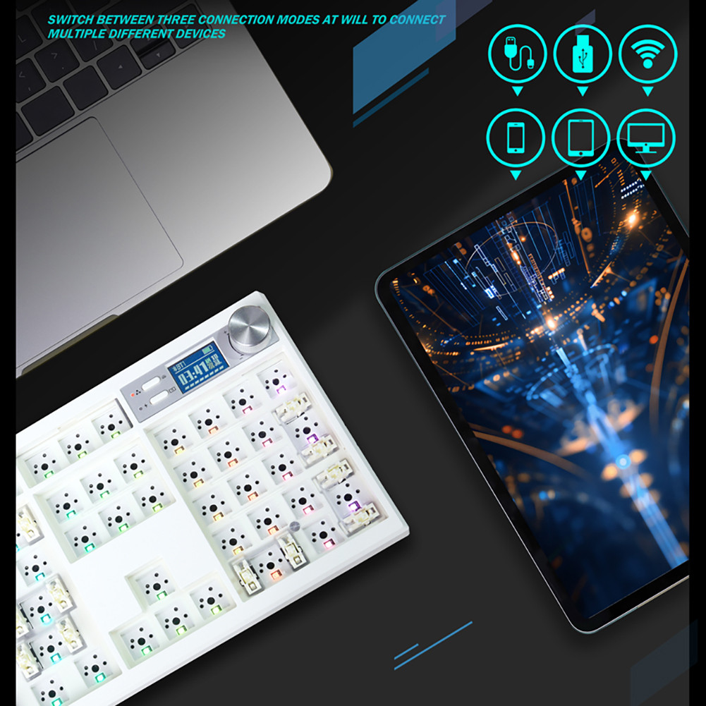 GMK67 75% Mechanical Keyboard Kit Gasket BT5.0/2.4G Wireless/Wired Hot Swap [freeplus.my ...