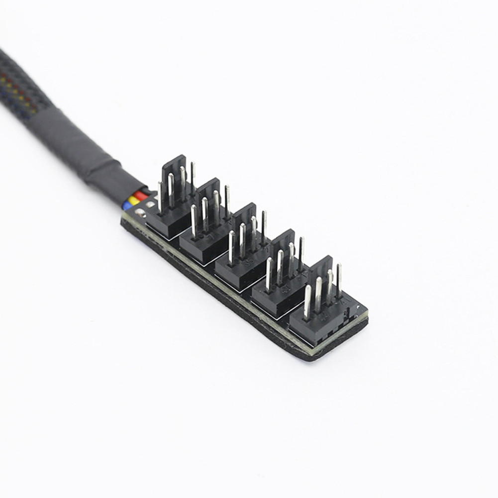 40cm 1 to 5 4-Pin PWM Fan CPU HUB Splitter PC Case Cooler Power Adapter ...