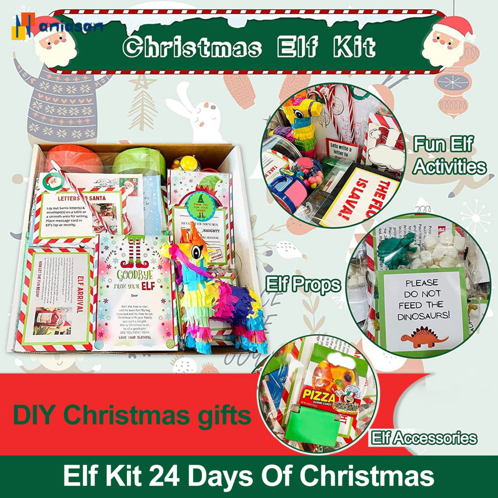 (aniasan) Intricate Elf Set Christmas Elf Kit 2024 12 Days of Christmas ...