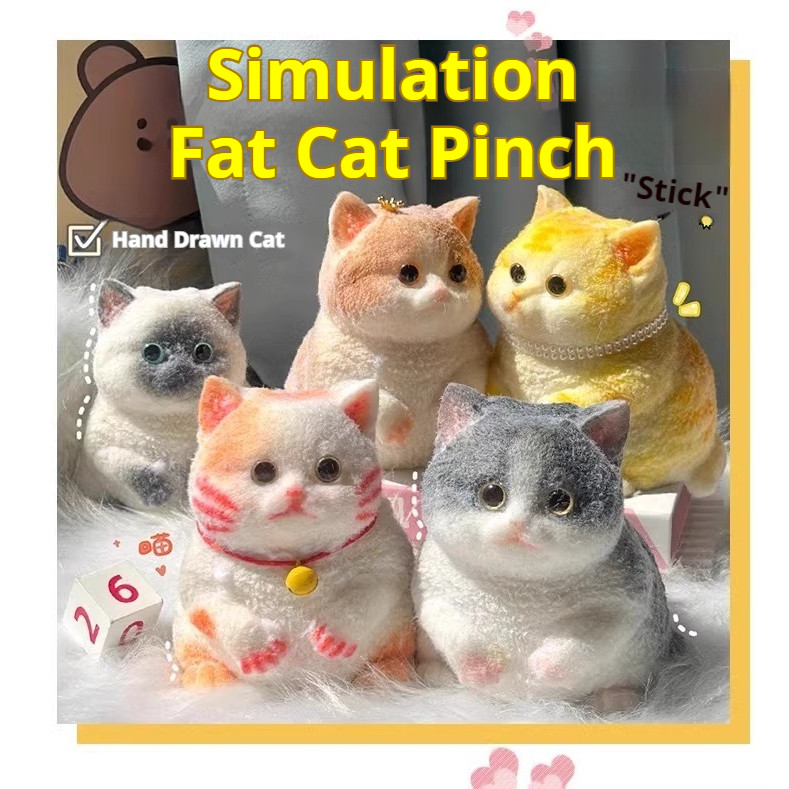 Original Homemade Pure Hand-Painted Kitten Pinch Music Slow Rebound ...